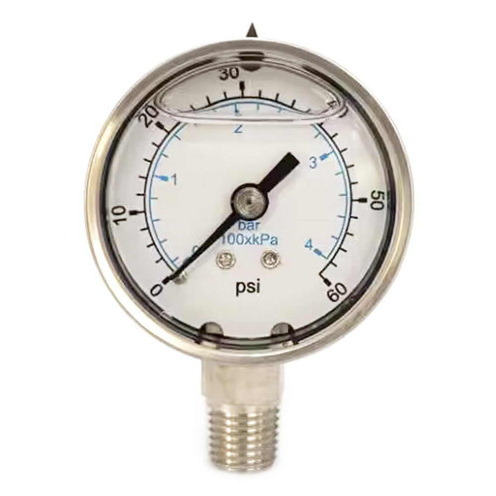 Value Collection - Pressure Gauge: 2" Dial, 100 psi, 1/4" Thread, NPT ...