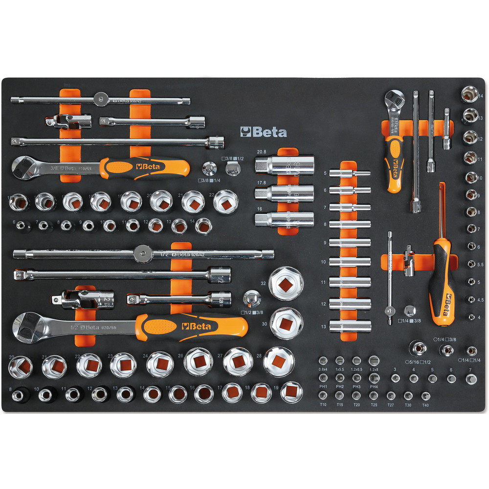 Beta - Combination Hand Tool Set: 107 Pc, Mechanics Tools Set | MSC Direct