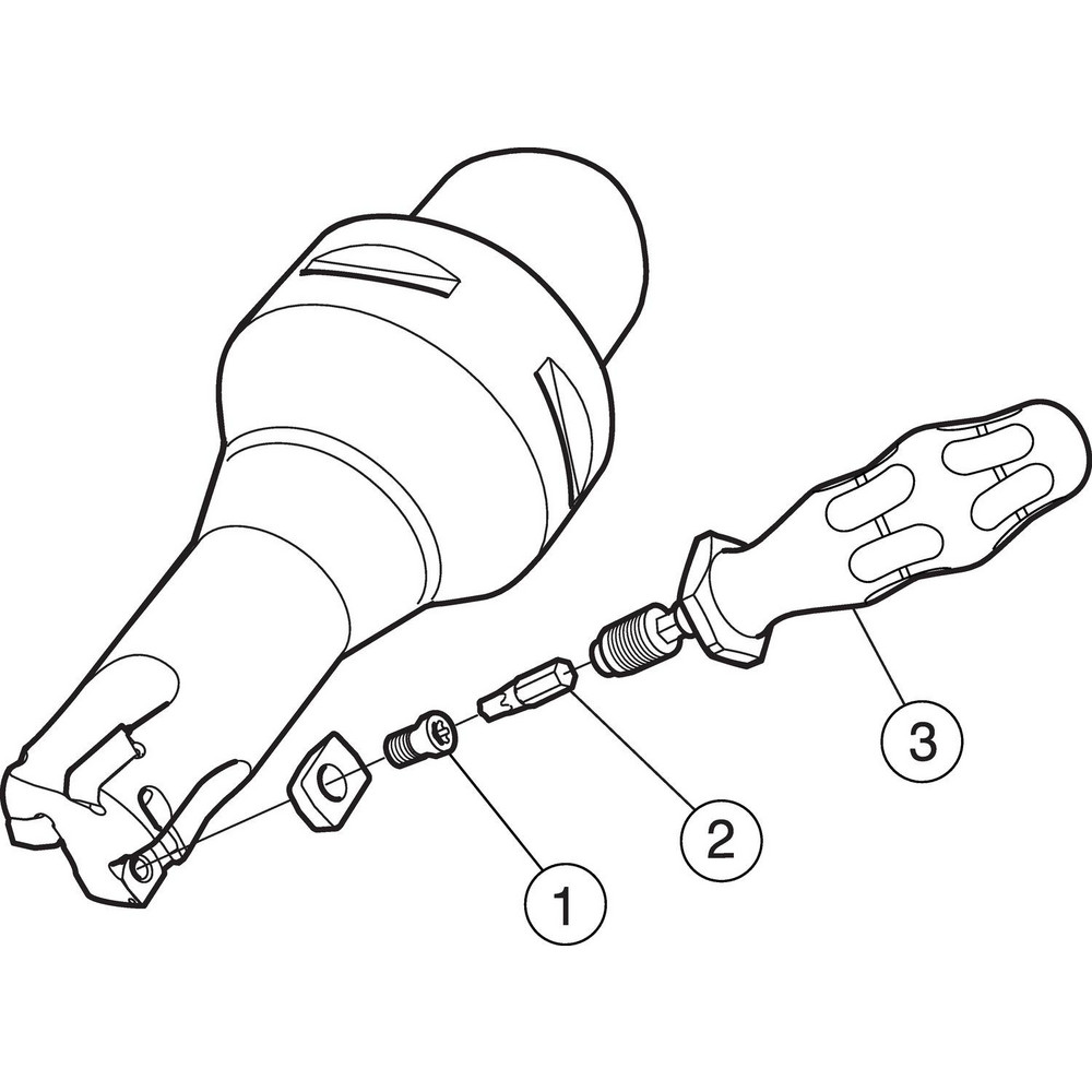 Sandvik Coromant - Indexable Square-Shoulder Face Mill: MS20-R020C6-10M ...