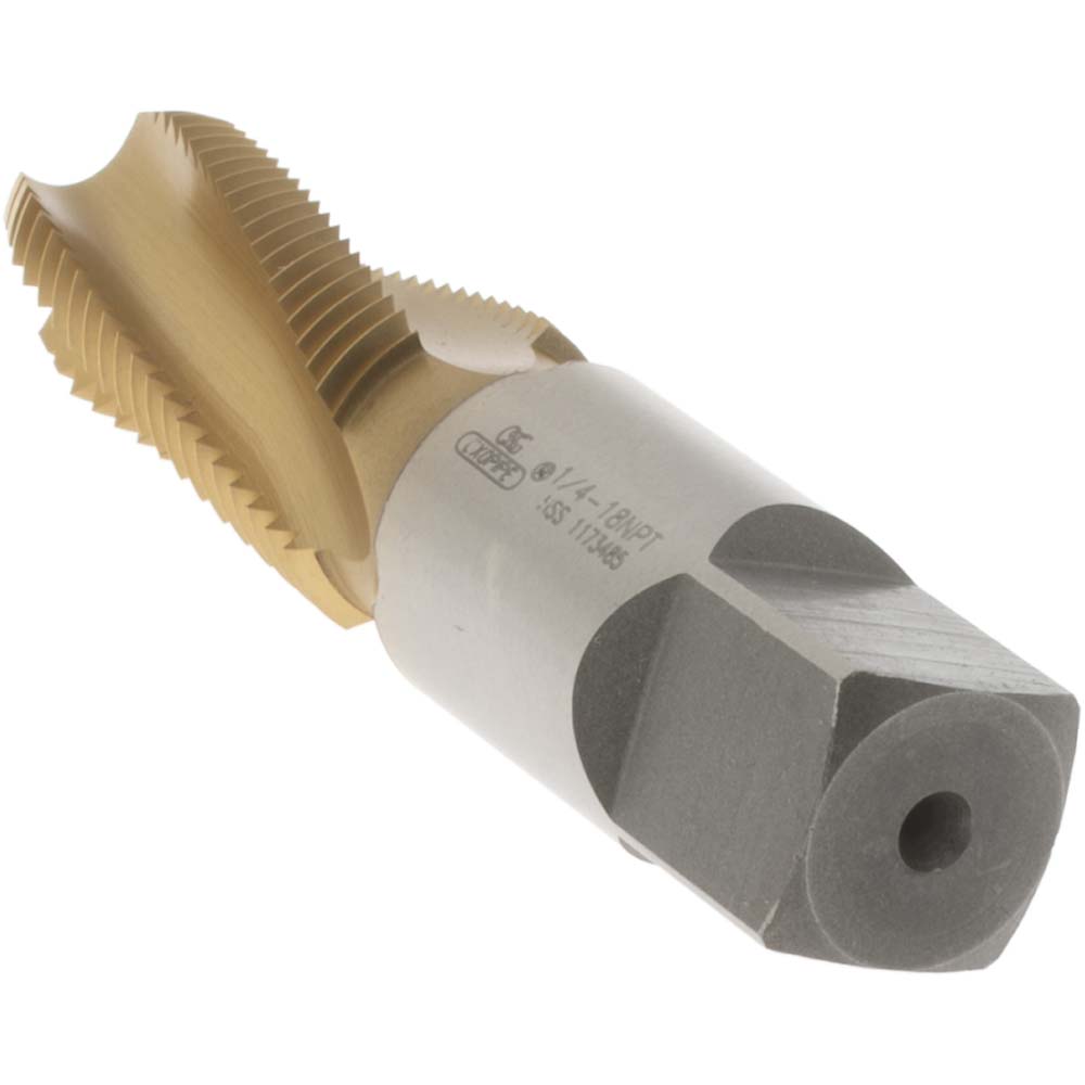 OSG - 1/4-18 4-Flute TiN Finish Vanadium High Speed Steel Standard ...