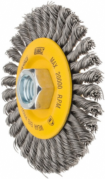 DeWALT - Wheel Brush: 4" Wheel Dia, 3/8" Face Width, 0.0200" Wire Dia ...