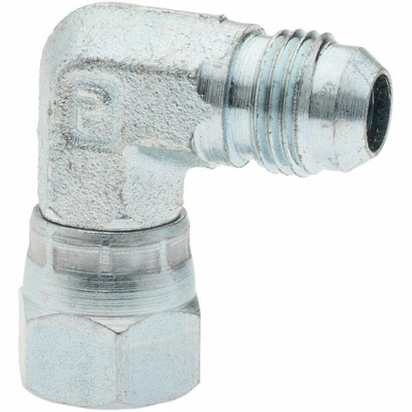 Parker - Steel Flared Tube 90 Deg Elbow: 3/8" OD, 37 deg Flared Angle | MSC Direct