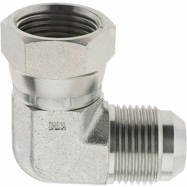 Parker - Steel Flared Tube 90 Deg Elbow: 3/4" OD, 37 deg Flared Angle | MSC Direct