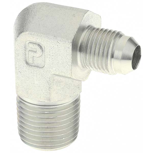 Parker - Steel Flared Tube Male Elbow: 3/8" OD, 37 deg Flared Angle | MSC Direct