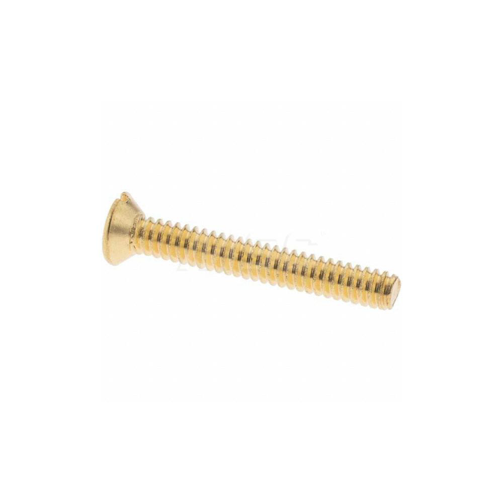 Value Collection - Machine Screw: #6-32, 1" Overall Length, Flat Head ...