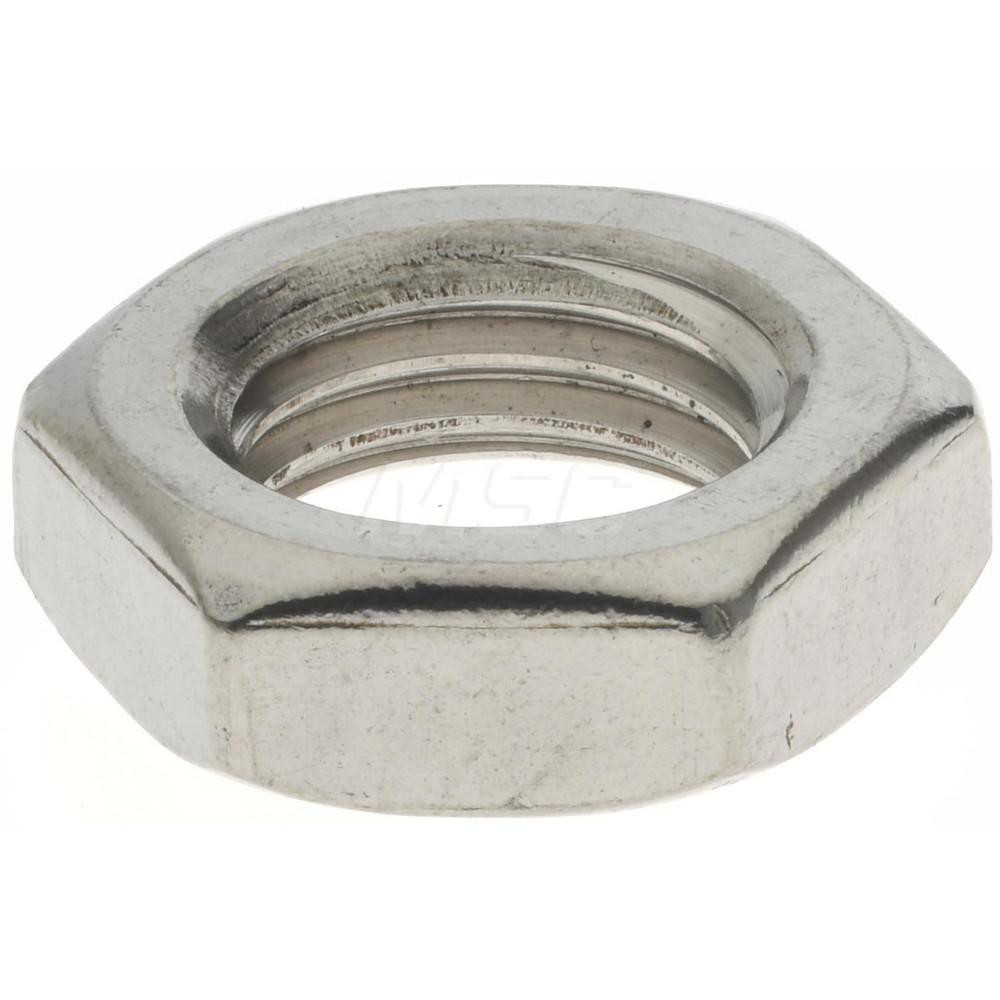 Value Collection - Jam Nut: M20x2.5, Grade 18-8 Stainless Steel, Bright ...