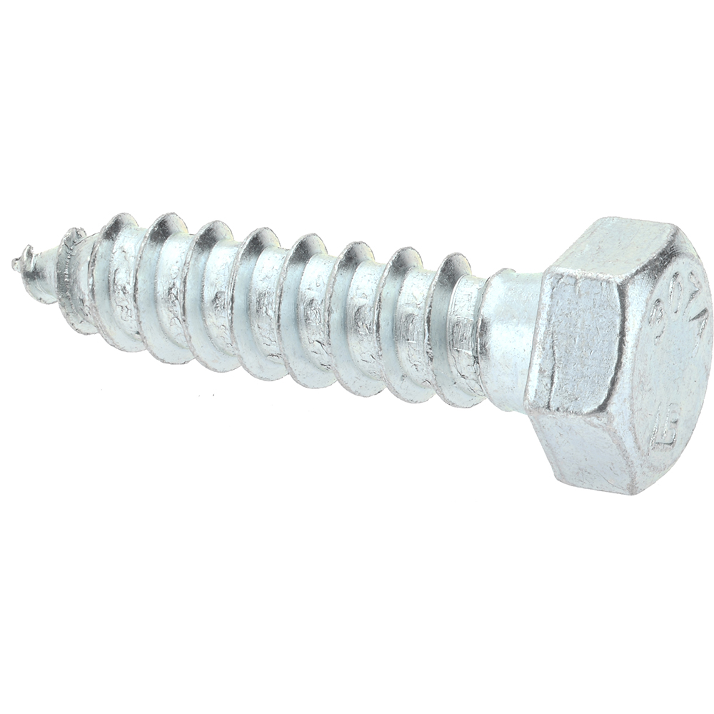 Value Collection - 1/2 Screw, 2" Length Under Head, Steel, Hex Head Lag ...