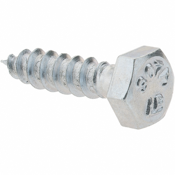 Value Collection - 1/4 Screw, 1" Length Under Head, Steel, Hex Head Lag ...