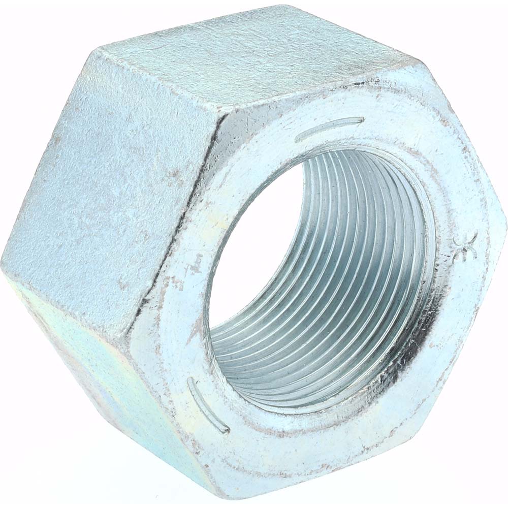 Value Collection - Hex Nut: 1-1/2-12, Grade 5 Steel, Zinc Finish | MSC ...