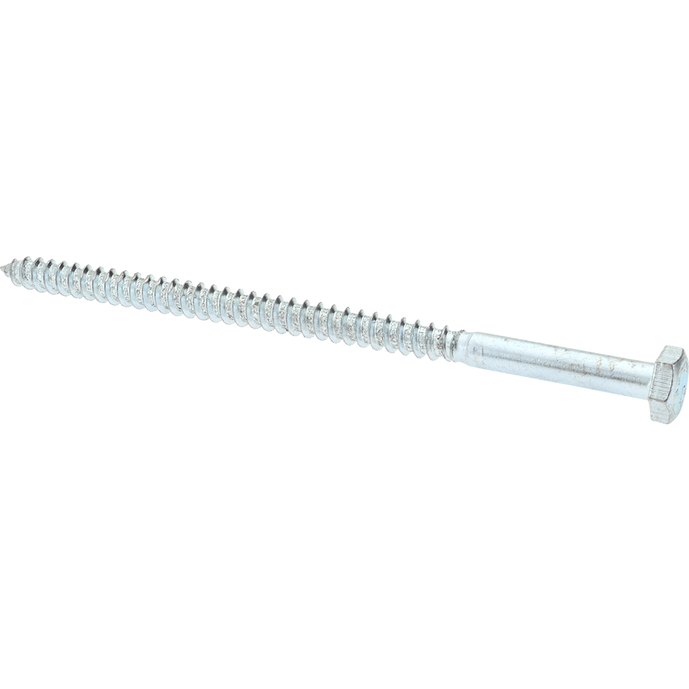 Value Collection - 1/4 Screw, 5" Length Under Head, Steel, Hex Head Lag ...