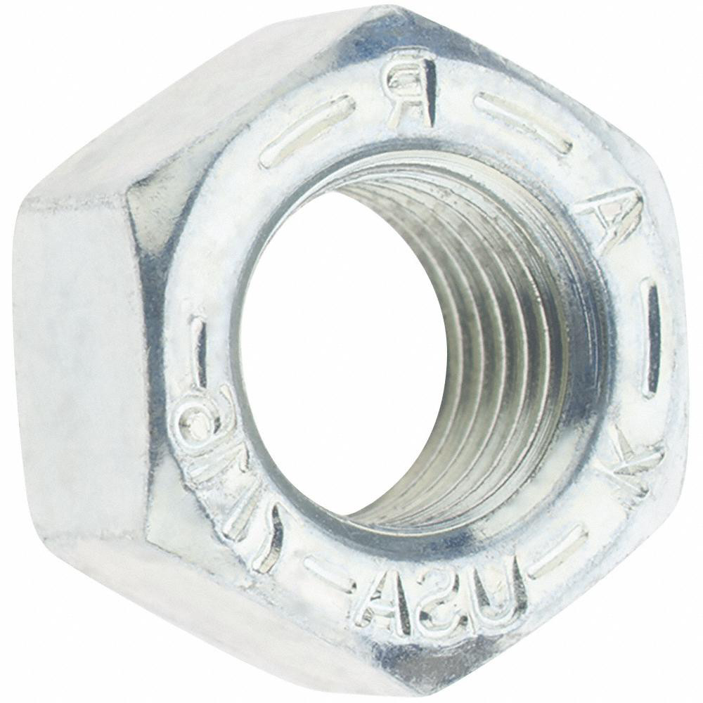 Value Collection - Hex Nut: 7/16-20, Grade 8 Steel, Yellow Zinc ...