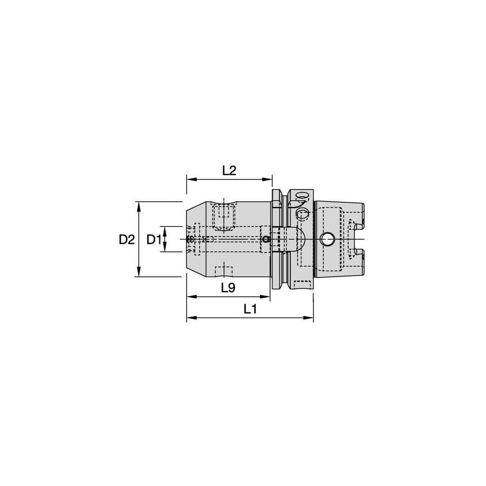 Kennametal - End Mill Holder: HSK63A Taper, 10.0000 mm Shank Dia ...
