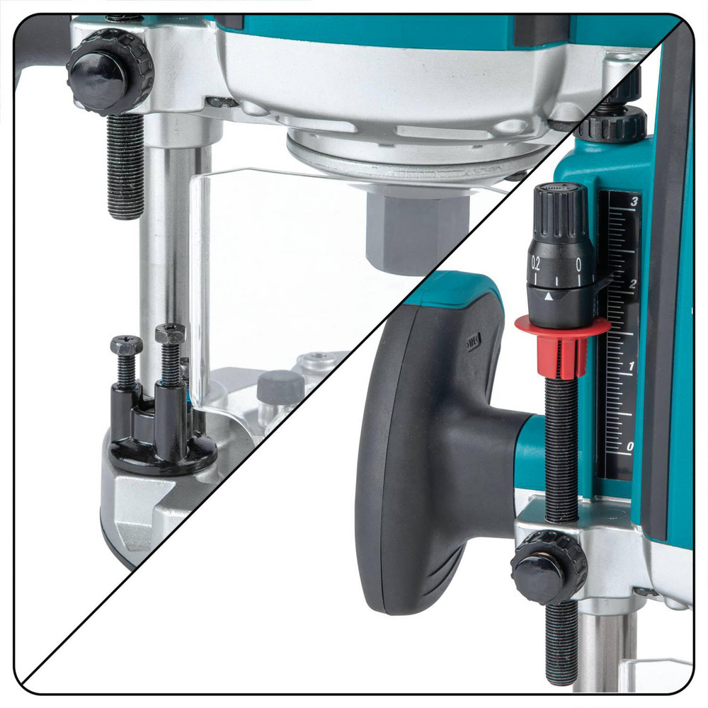 Makita - Electric Plunge Base Router: 1/2 & 1/4" Collet, 3.25 hp | MSC ...