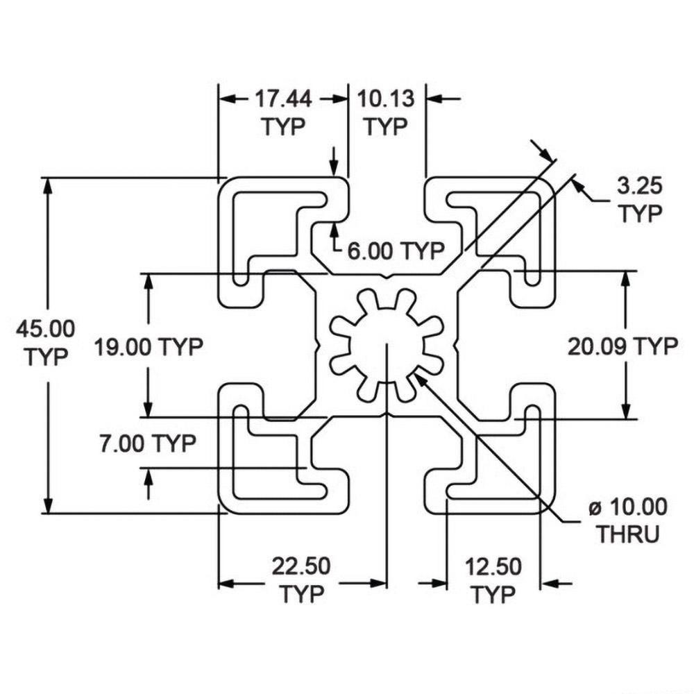 80/20 Inc. - Framing: Frame Type: T-Slotted; Duty Grade: Standard-Duty ...