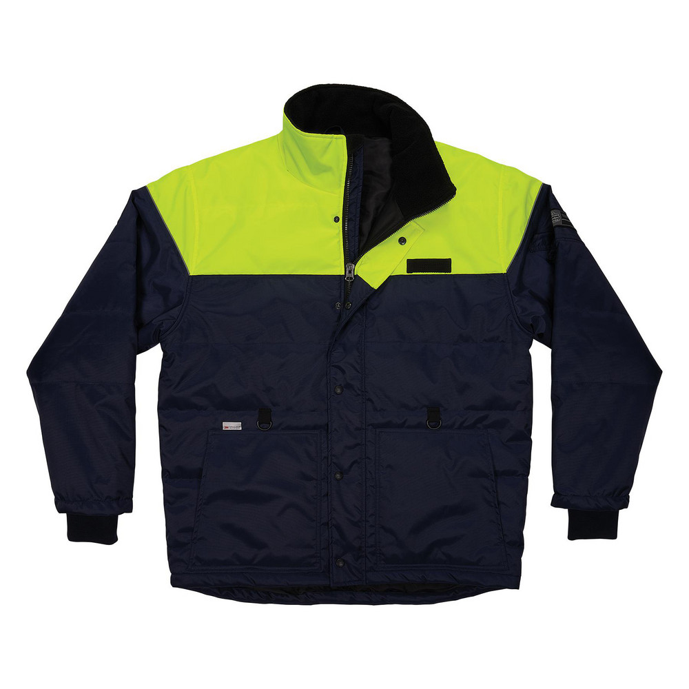 Ergodyne - Water Resistant Jacket: Size 4X-Large, Polyester, Zipper ...