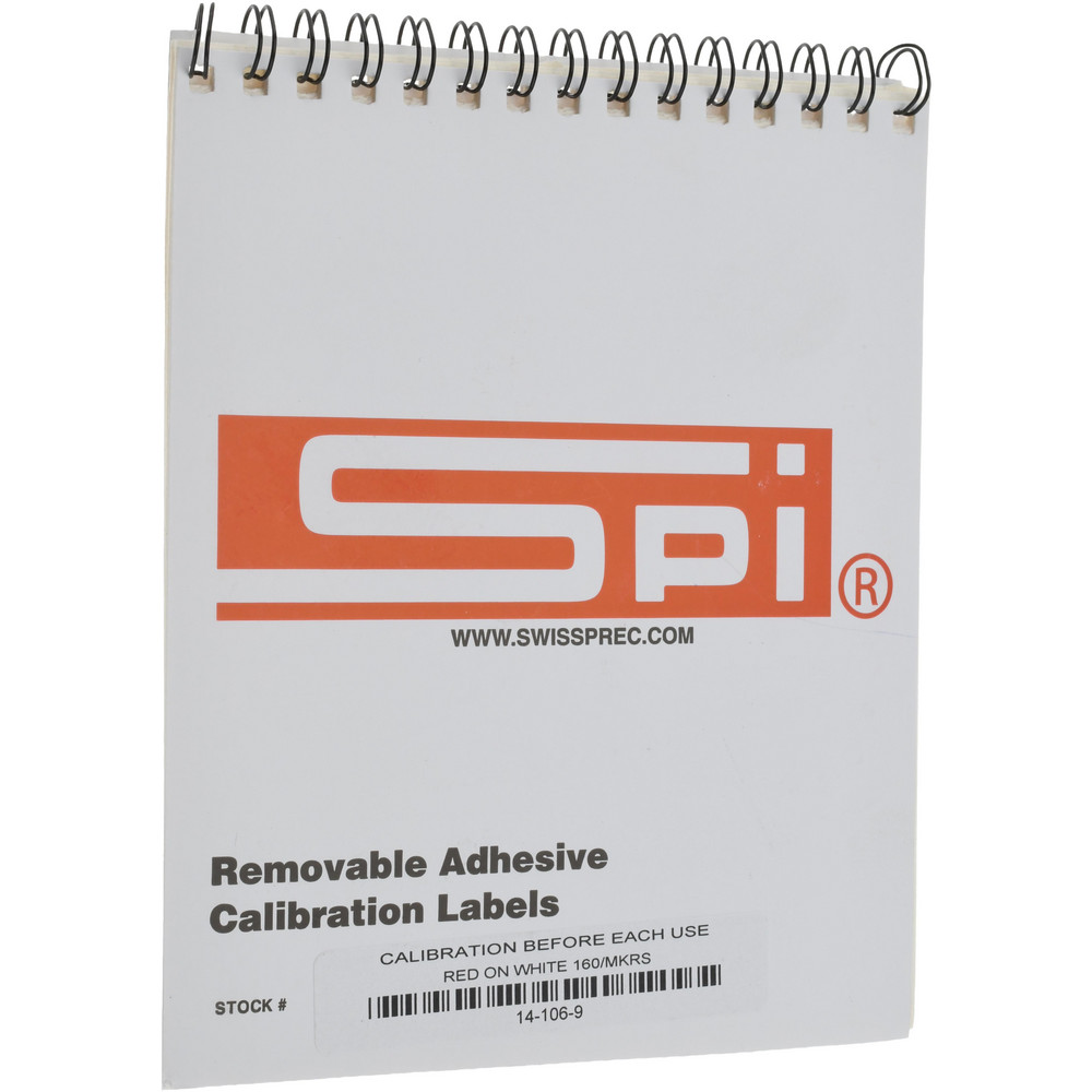 SPI - Inspection & Quality Label: "Calibrate Before Each Use __BY__DATE ...