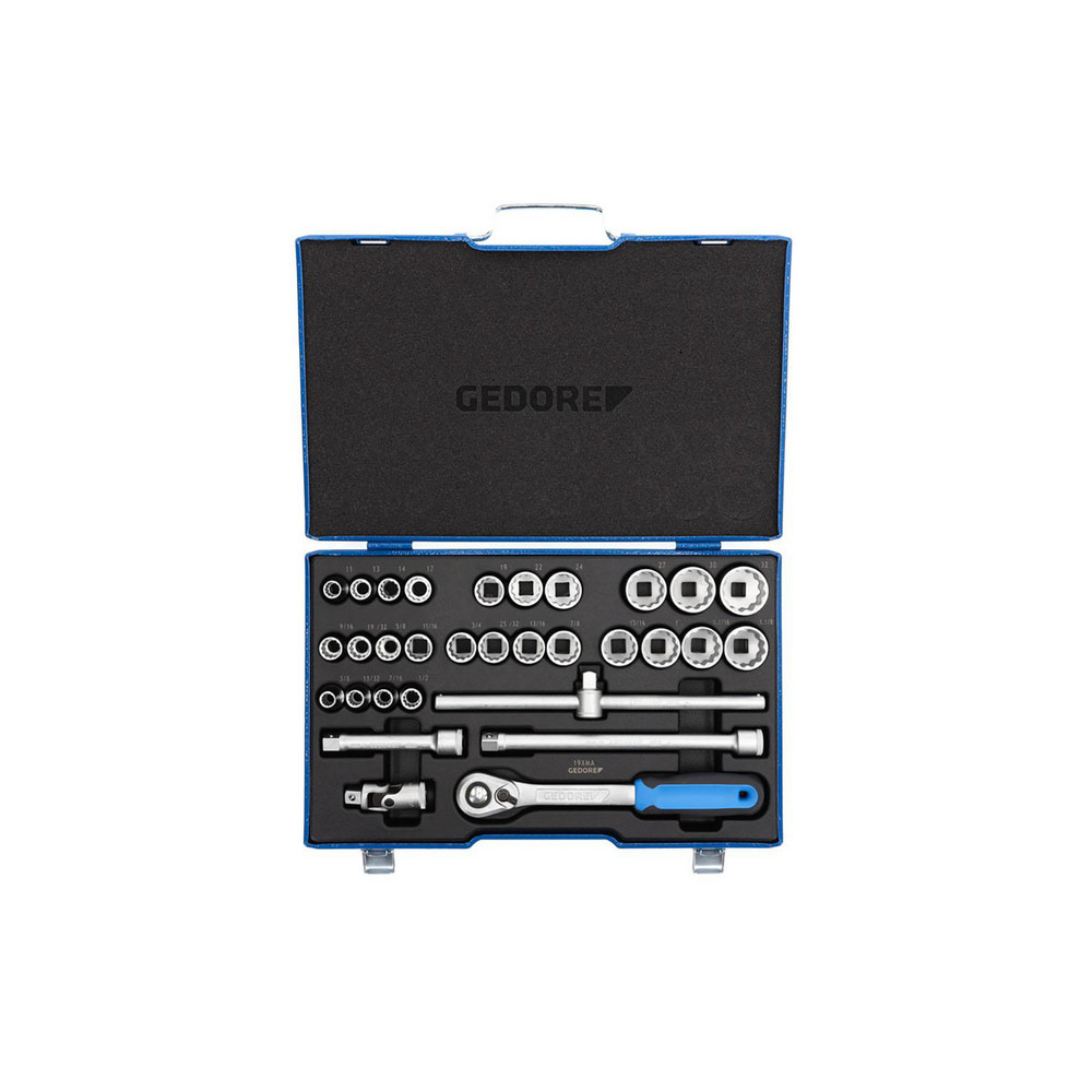 Gedore - Socket Set: Socket Set, 31 Pc, 1/2" Drive | MSC Direct