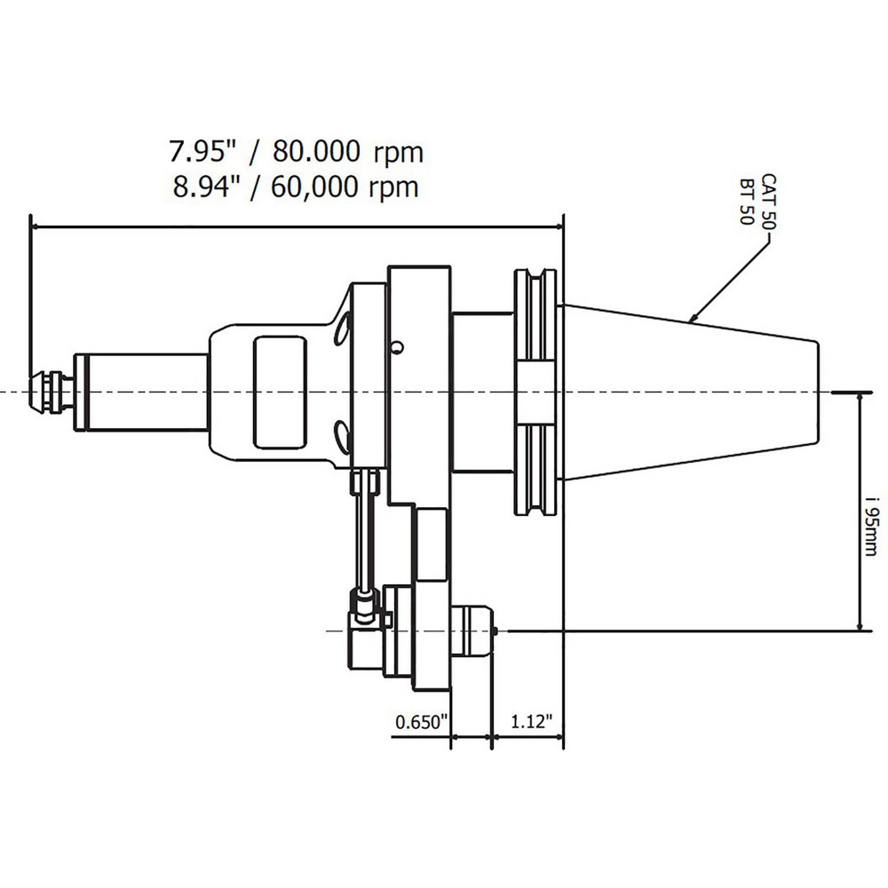 Nakanishi - Electric High-Speed Spindle: Taper Shank, 80000 RPM, CHA ...