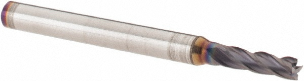 Guhring - Corner Chamfer End Mill: 3/32" Dia, 9/32" LOC, 4 Flute, Solid ...