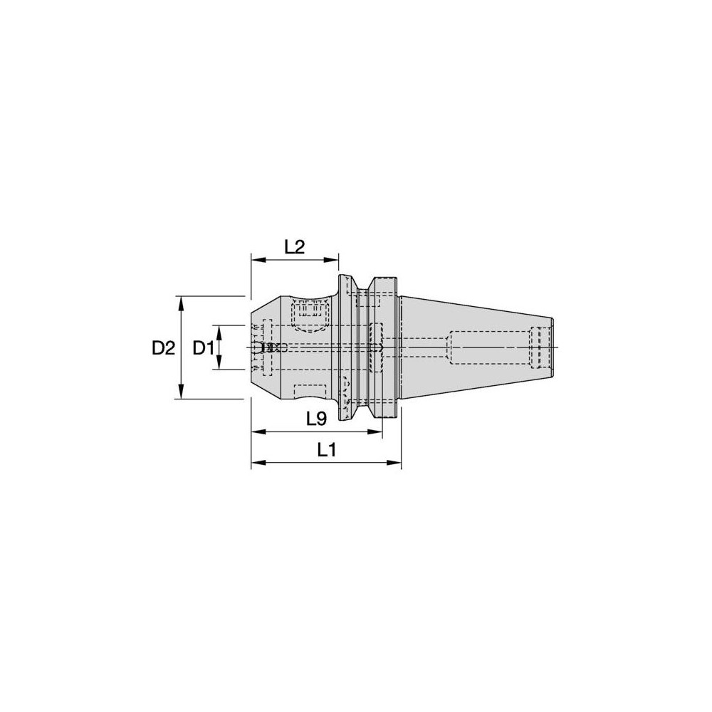 Kennametal - End Mill Holder: BT50 Taper, 10.0000 mm Shank Dia, Taper ...