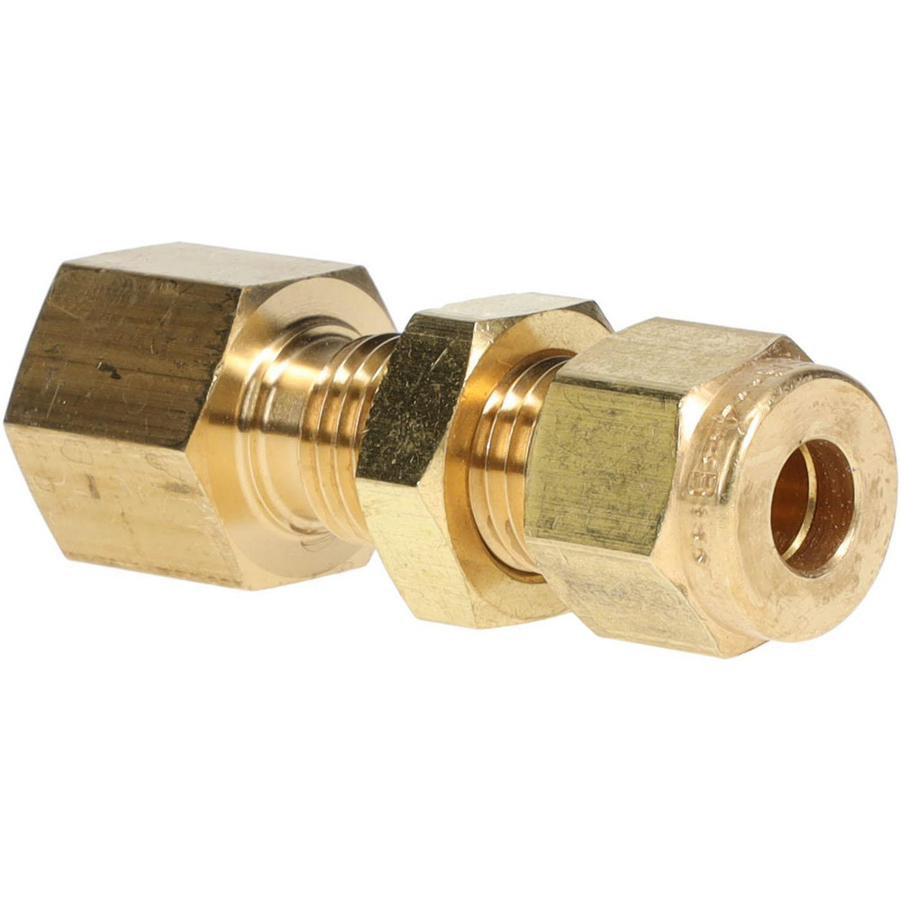 Parker - Compression Tube Bulkhead Female Connector: 1/4" Tube OD ...