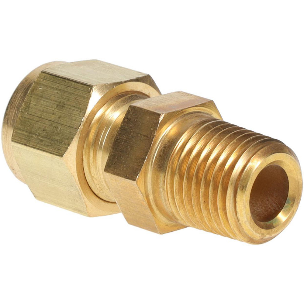 Parker - Compression Tube Connector: 3/8" Tube OD, Compression x MNPT ...