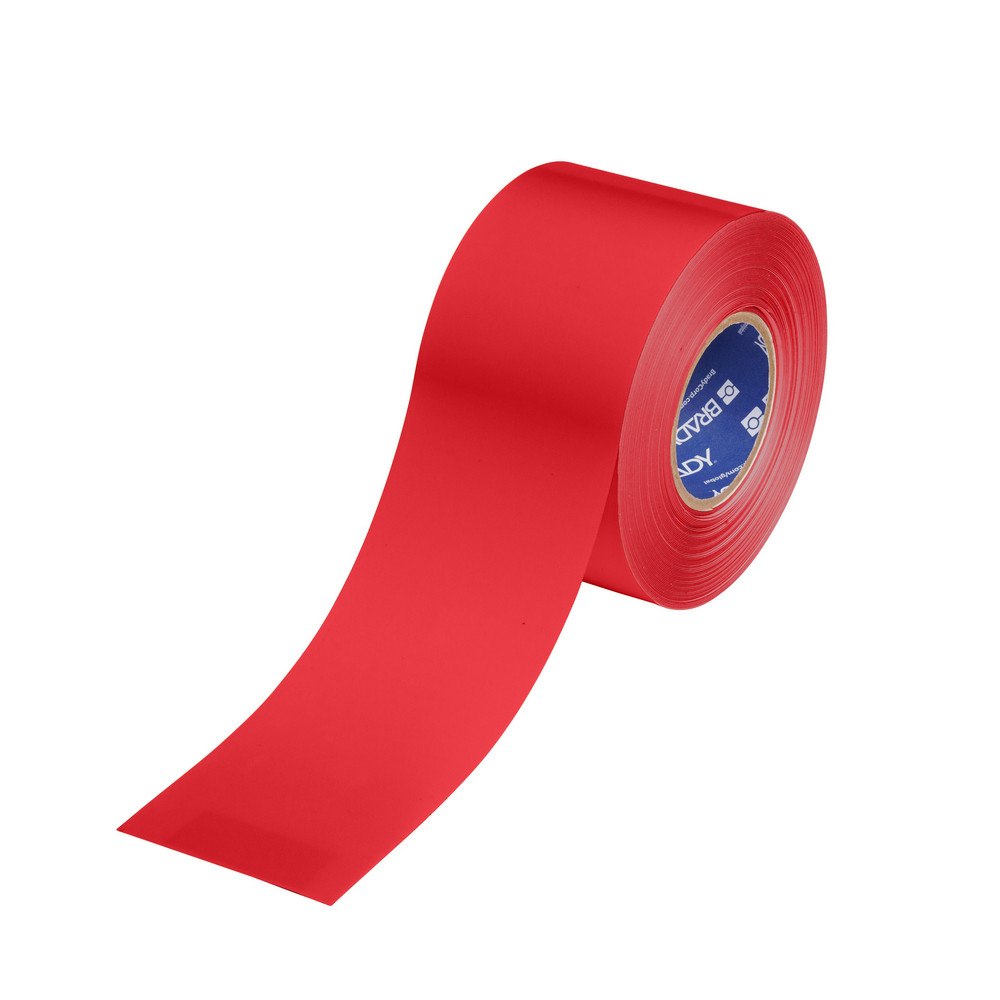 Brady - Floor & Aisle Marking Tape: 4" Wide, 100' Long, 22.0000 mil ...