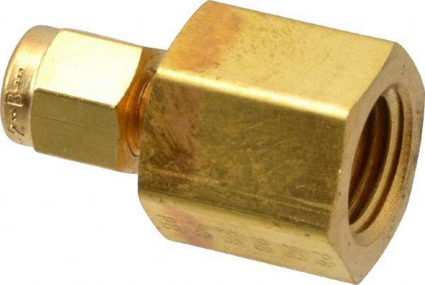 Parker - 1/8" Tube OD x 1/4 FPT Brass Compression Tube Female Connector - 71915219 - MSC ...