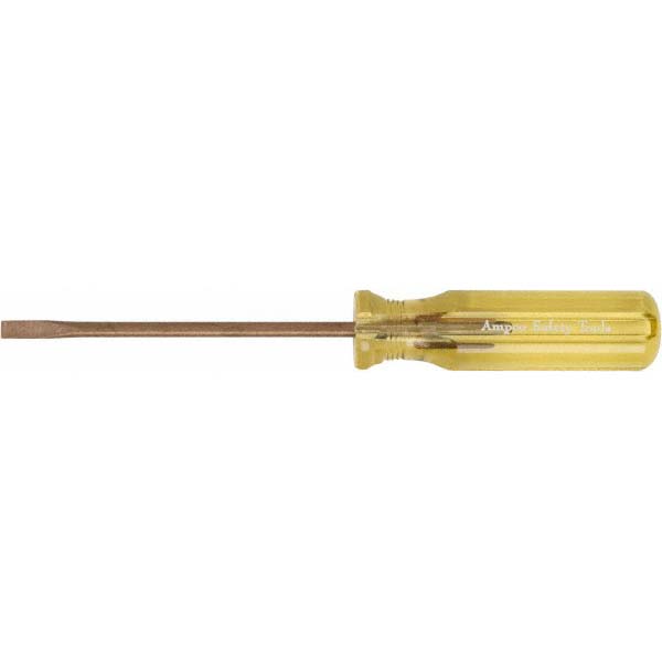 Ampco - Slotted Screwdriver: 1/4" Width, 7-5/8" OAL, 4" Blade Length ...