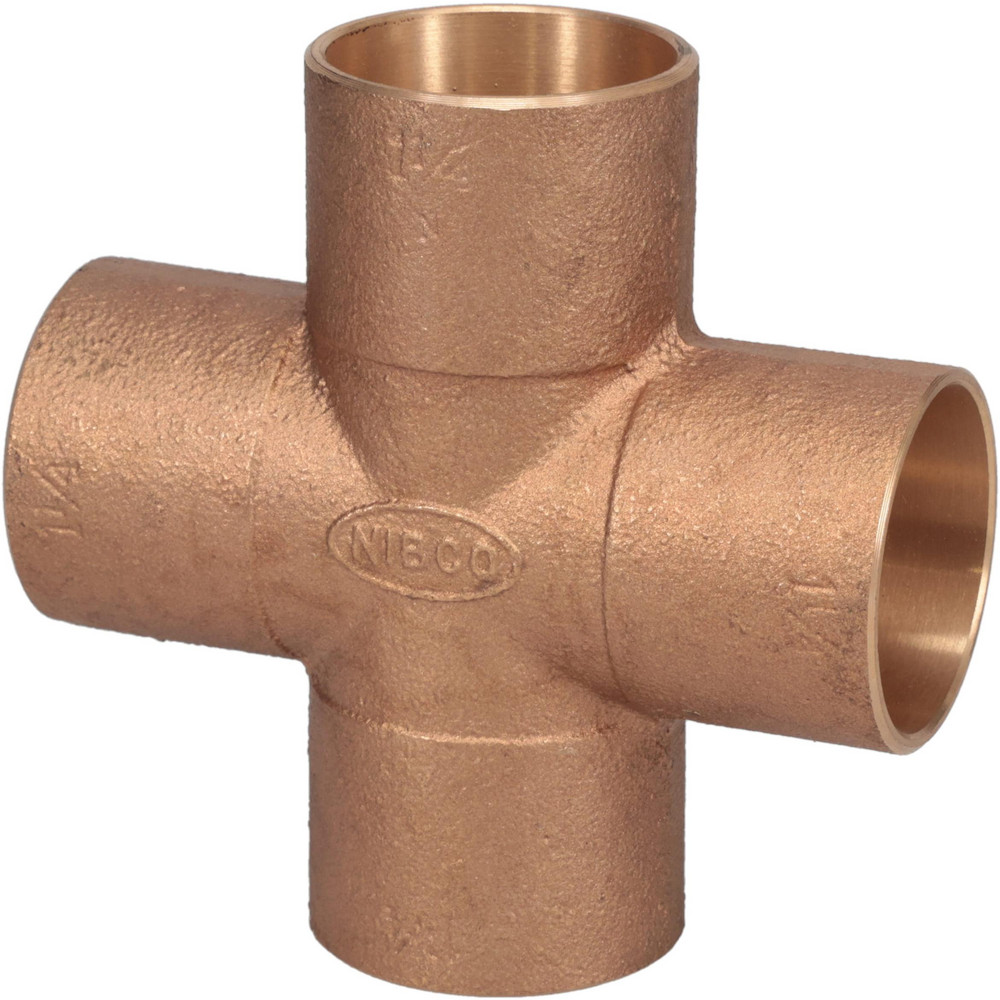 NIBCO - Cast Copper Pipe Cross: 1-1/4" Fitting, C x C x C, Pressure ...