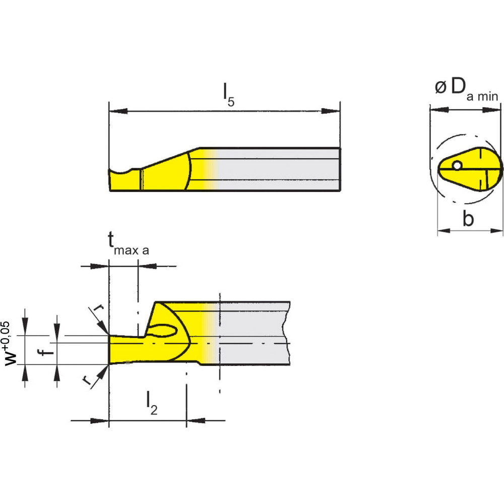 Iscar - Grooving Tool: Left Hand, 8.00 mm Shank Dia | MSC Direct