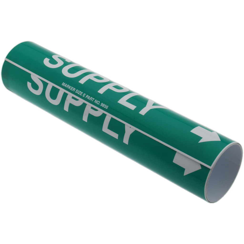 Made in USA - Pipe Marker with Supply Legend and Arrow Graphic | MSC Direct