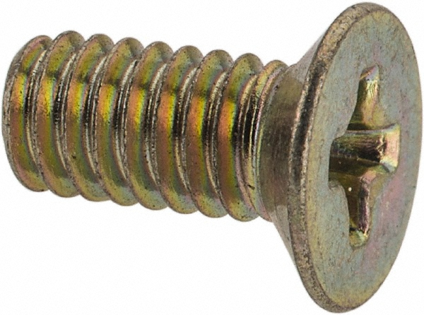 Value Collection - Machine Screw: #8-32, 3/8" Overall Length, Flat Head ...