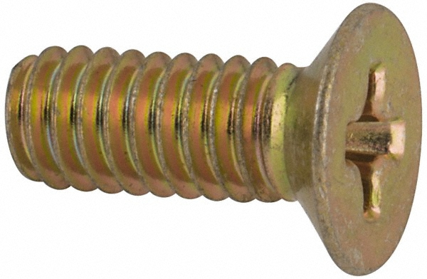 Value Collection - Machine Screw: #8-32, 7/16" Overall Length, Flat ...