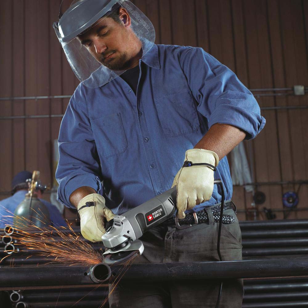 Porter-Cable - Corded Angle Grinder: 4-1/2" Wheel Dia, 10,000 RPM, 5/8 ...