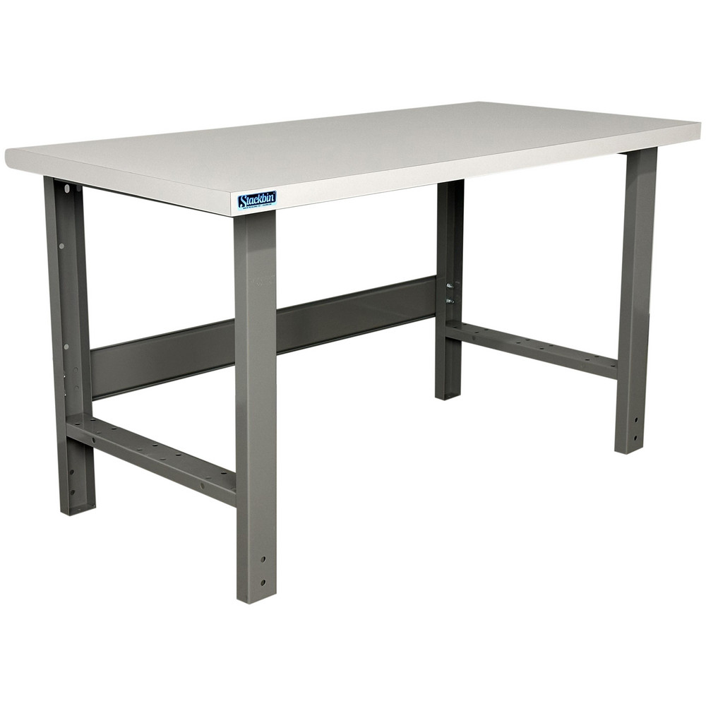 Stackbin - Work Bench: 60" Wide, 36" Deep, 30 to 34" High, Painted ...