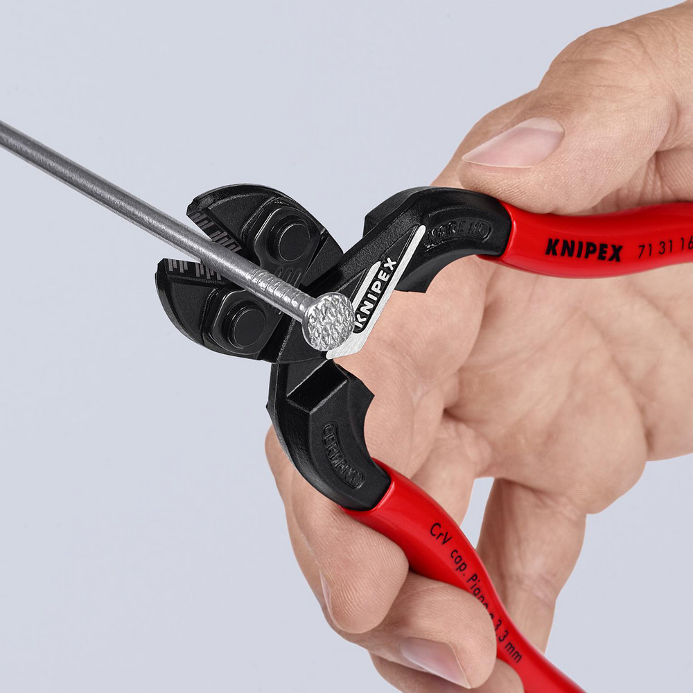 Knipex - Compact Bolt Cutters: 13/64" Capacity, 6-1/4" OAL | MSC Direct