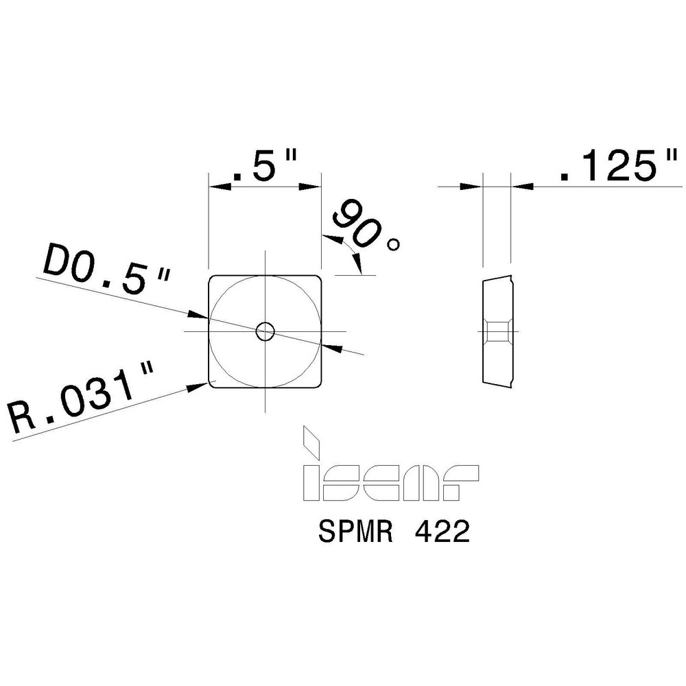 Iscar - Turning Insert: SPMR422 IC9350, Carbide | MSC Direct