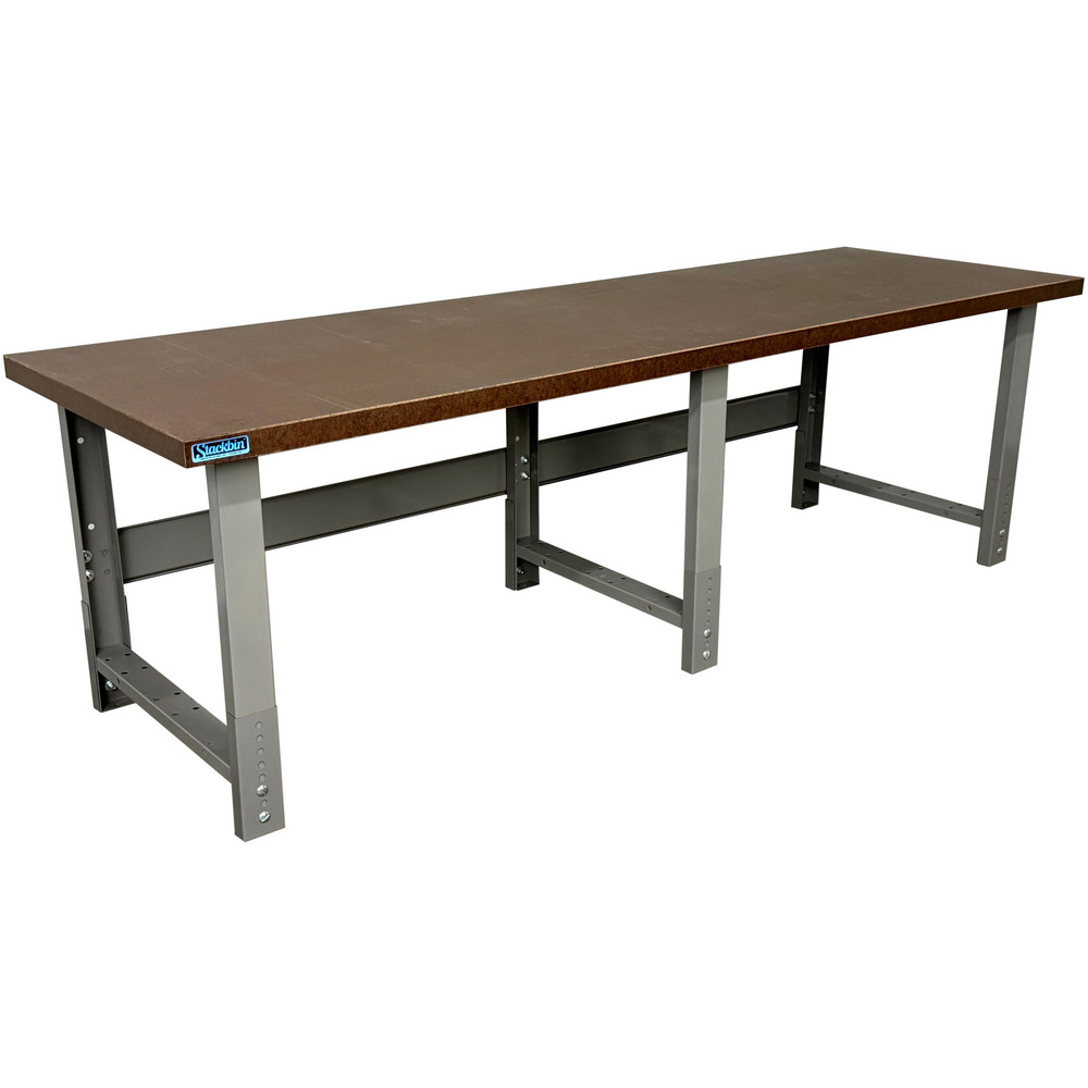 Stackbin - Stationary Work Table: 96" Wide, 30" Deep, 34 to 34" High ...