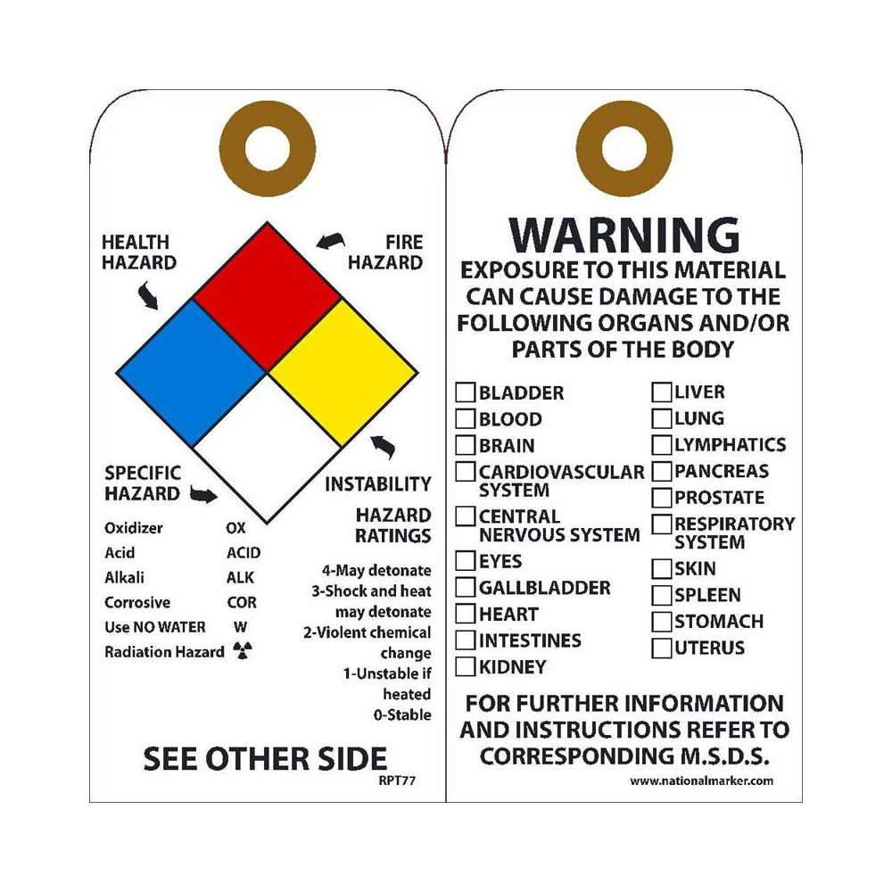 AccuformNMC - Accident Prevention Tag: Rectangle, 3" High, 6" Wide ...