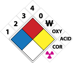 AccuformNMC - Chemical & Hazardous Material Sign: Square, 1 2 3 4 W OX ...