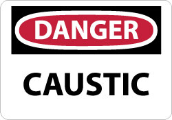 AccuformNMC - Sign: Rectangle, DANGER, Danger - Caustic | MSC Direct