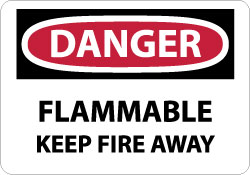 AccuformNMC - Fire Sign: DANGER, Danger - Flammable - Keep Fire Away ...