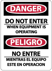 AccuformNMC - Sign: Rectangle, DANGER, Danger - Do Not Enter When ...