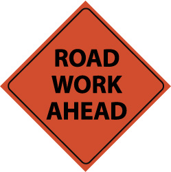 AccuformNMC - Road Construction Sign: Diamond, Road Work Ahead | MSC Direct