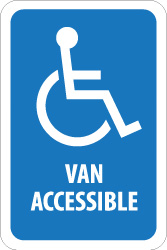 AccuformNMC - ADA Traffic & Parking Sign: Rectangle, Van Accessible ...
