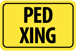 AccuformNMC - Pedestrian Crossing Sign: Rectangle, PED XING | MSC Direct