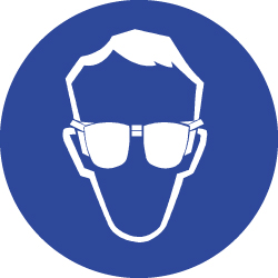 AccuformNMC - Safety Label: "Wear Eye Protection", Round, 2" Dia | MSC ...