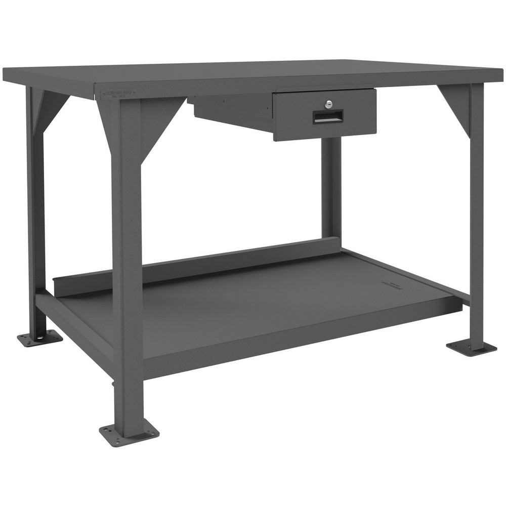 Durham - Heavy-Duty Work Table: 48" Wide, 30" Deep, 34-1/16" High ...