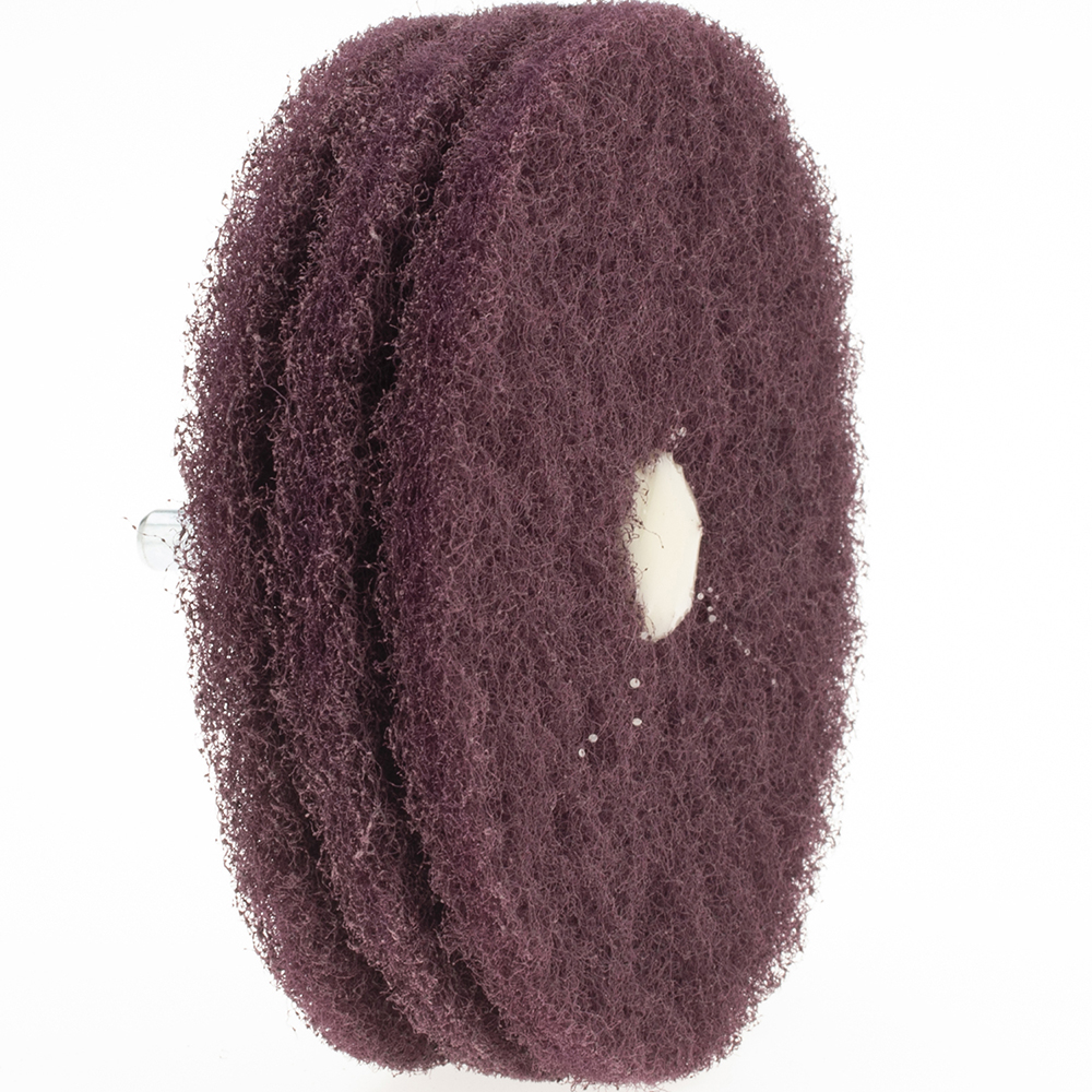 Merit Abrasives - 4" Diam, Medium Mounted Scrubber Buffing Wheel ...